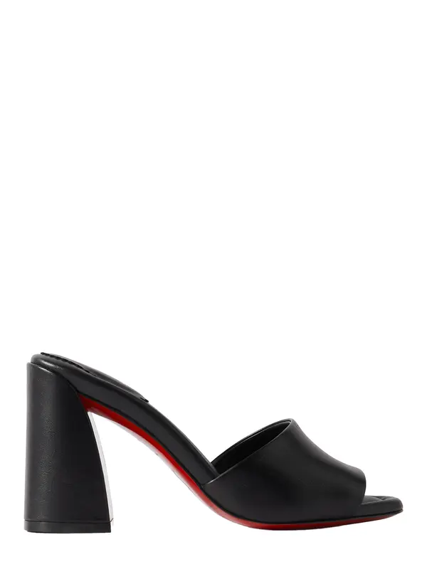 CHRISTIAN LOUBOUTIN Jane 85 Leather Mules - Black