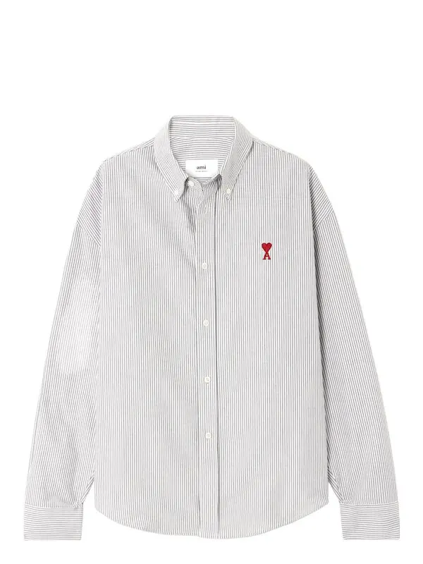Ami Adc Embroidered Shirt - White