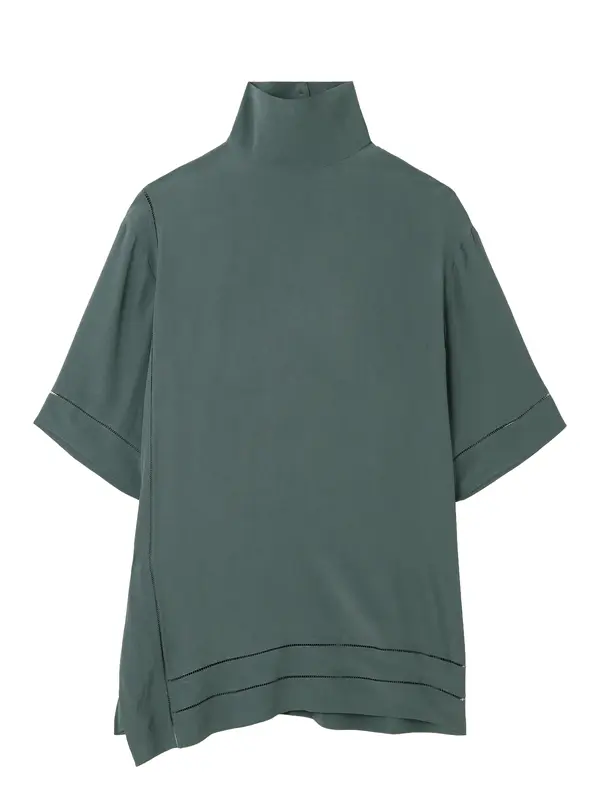 Dries Van Noten Crepe De Chine T-shirt - Green