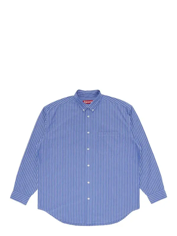Supreme Loose Fit Stripe Shirt - Blue