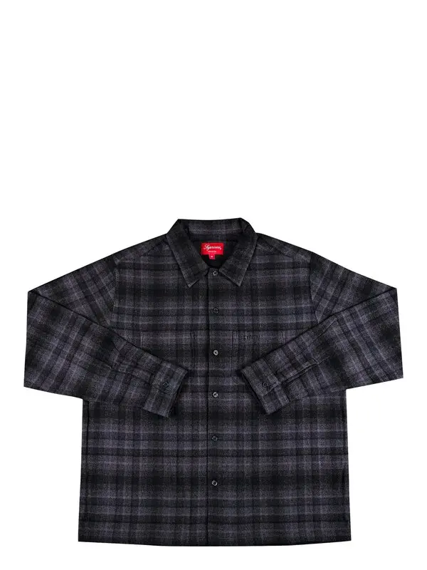 Supreme Plaid Flannel Shirt - Black