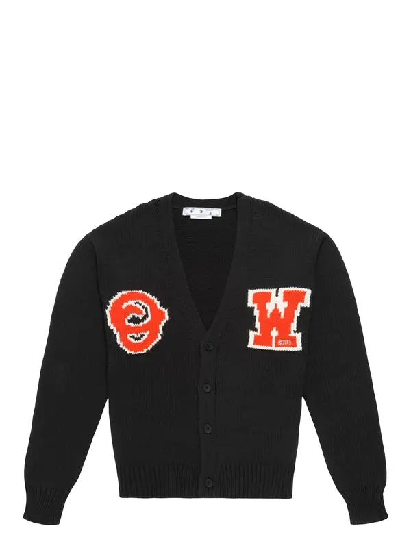 Off-White Patch Knit Cardigan - Black