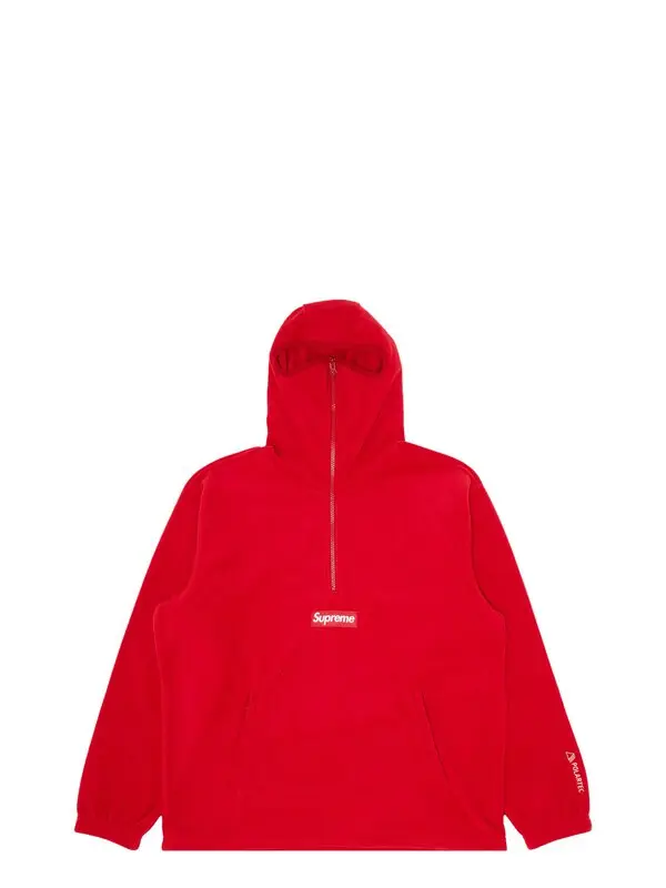 Supreme X Polartec Facemask Half Zip Pullover - Red