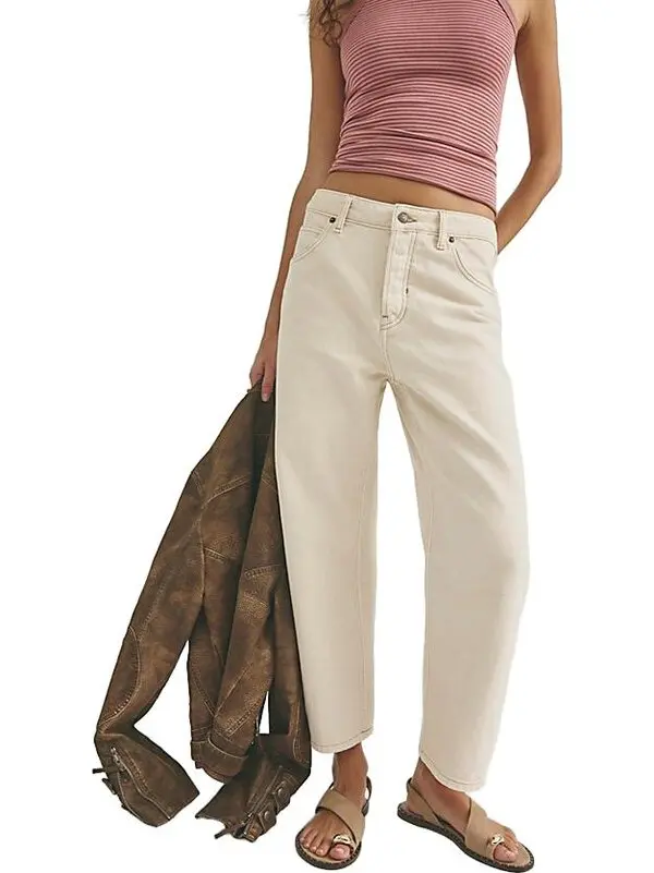 Free People We The Free Deep Trance Dropped Boyfriend Jeans - Casual Khaki