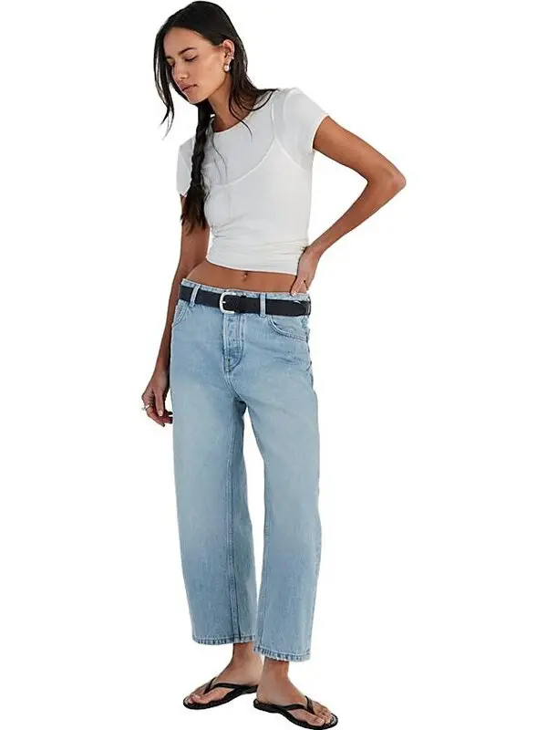 Free People We The Free Deep Trance Dropped Boyfriend Jeans - Light Wash
