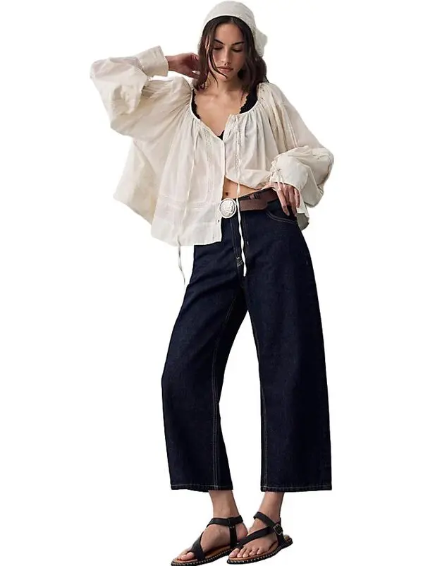 Free People We The Free Deep Trance Dropped Boyfriend Jeans - Rinse