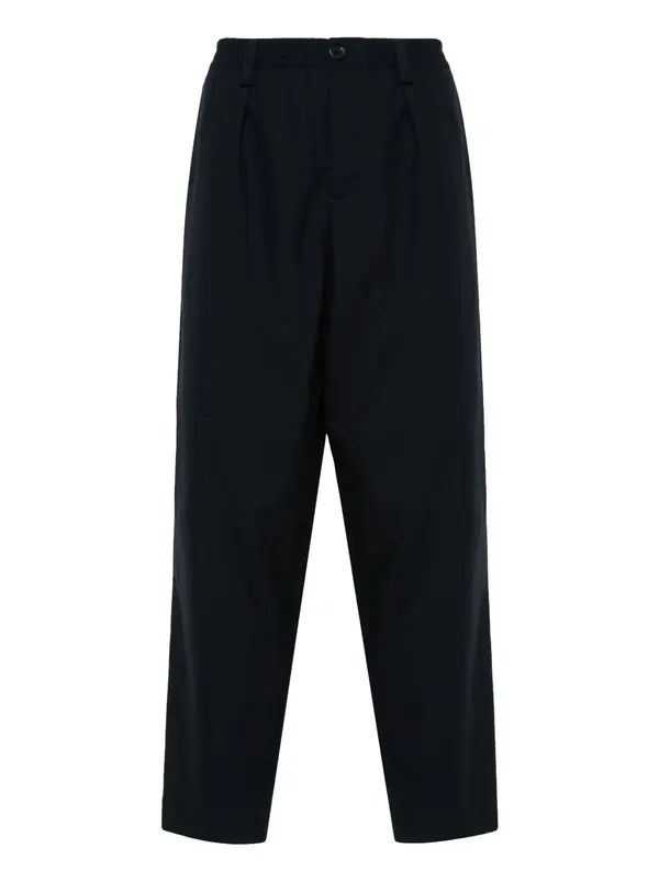 Marni Tapered Virgin Wool Trousers - Blue