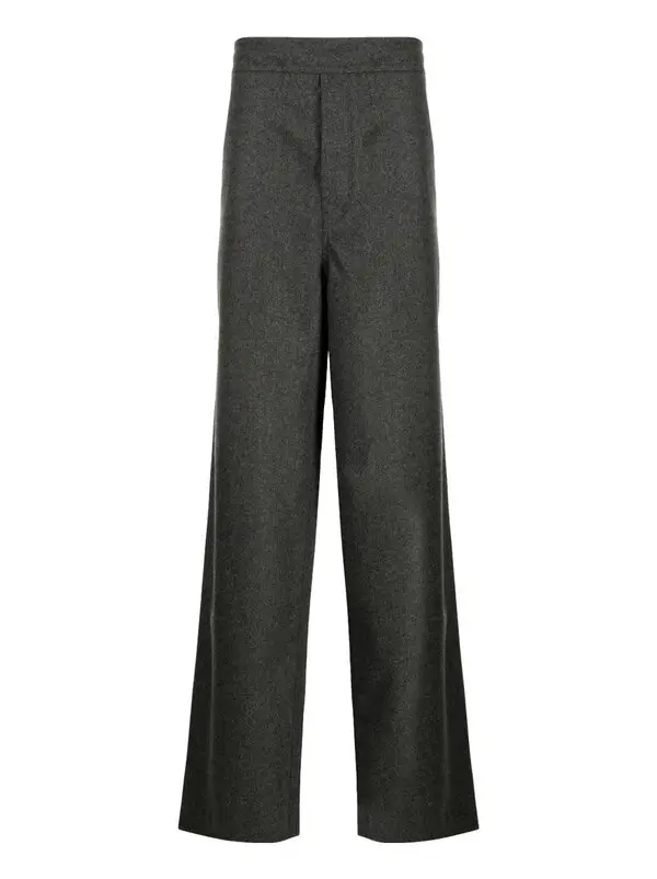 UNIFORME Drawstring-fastening Straight-leg Trousers - Grey