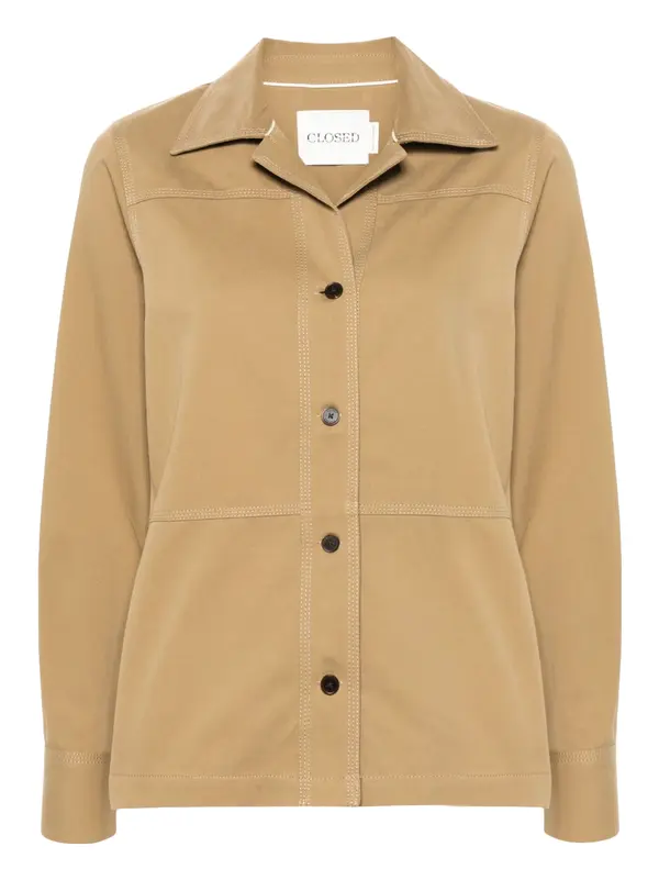 Closed Panelled Twill Shirt Jacket - Neutrals