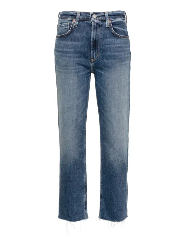 Citizens Of Humanity Mid-rise Cropped Jeans - Blue