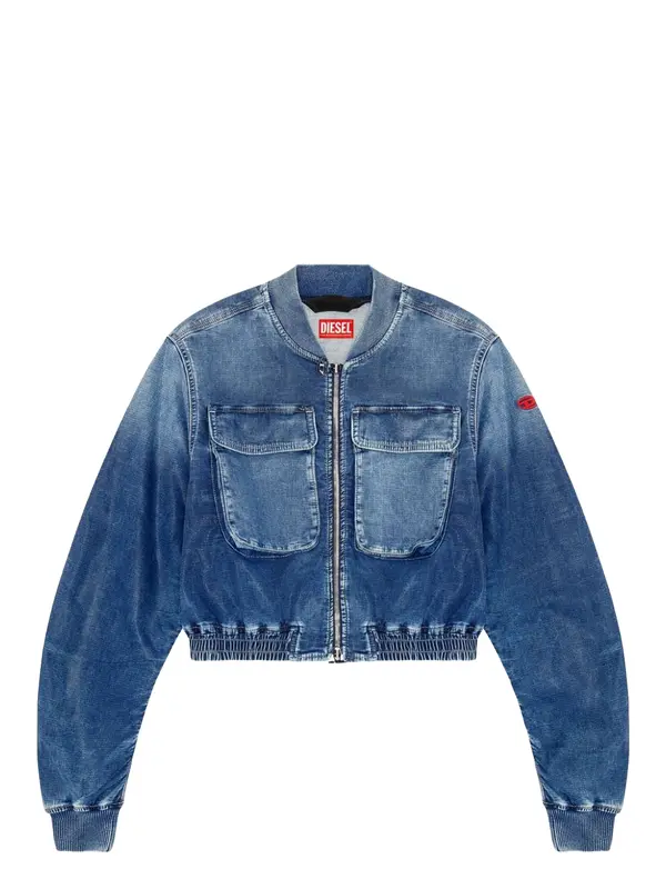 DIESEL® De-khlo-s Denim Bomber Track Jacket - Blue