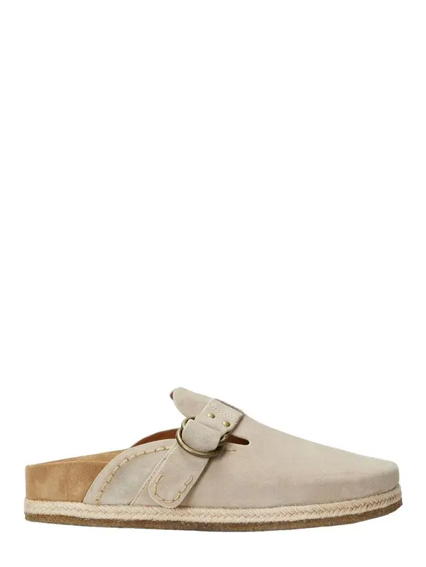 Polo Ralph Lauren Shearling-lined Suede Clogs - Neutrals