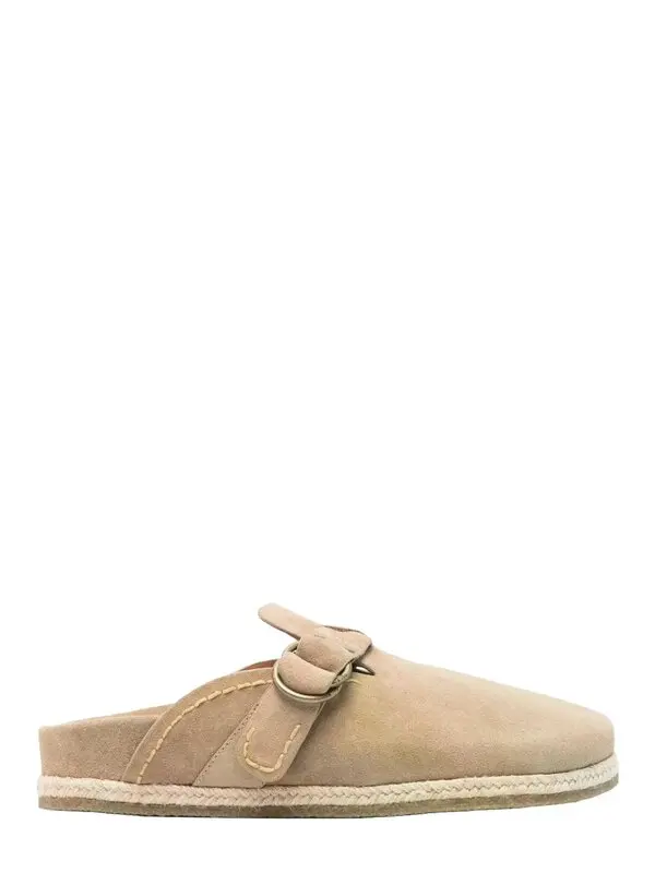 Polo Ralph Lauren Shearling-lined Suede Clogs - Neutrals