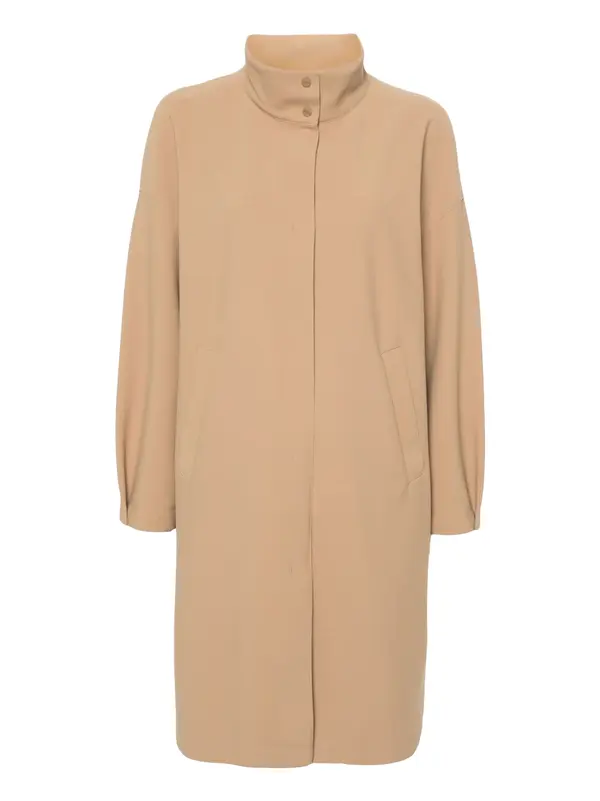 Herno Single-breasted Midi Coat - Neutrals