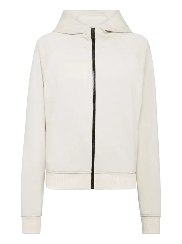PLEIN SPORT Zip-up Hooded Jacket - Neutrals