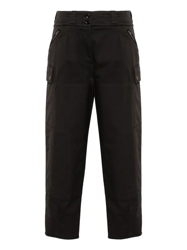 TOM FORD Tapered Cropped Trousers - Black