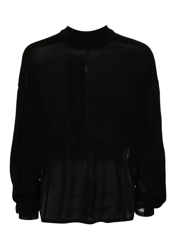 Rick Owens Fine-knit Cotton Jumper - Black