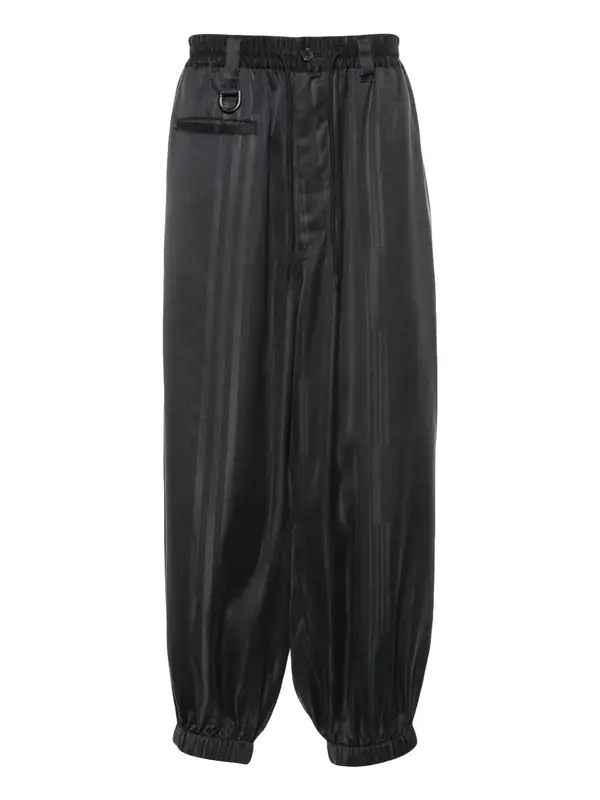Y3 Striped Tapered Trousers - Black