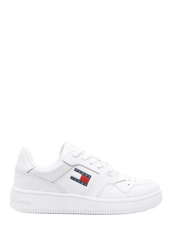 Tommy Hilfiger Retro Basket Leather Sneakers - White