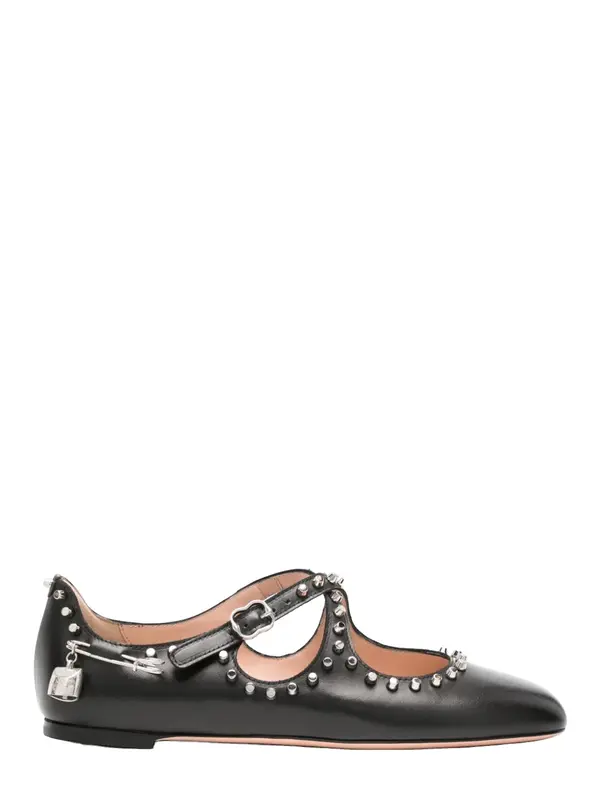 Bally Baunty Studded Ballerinas - Black