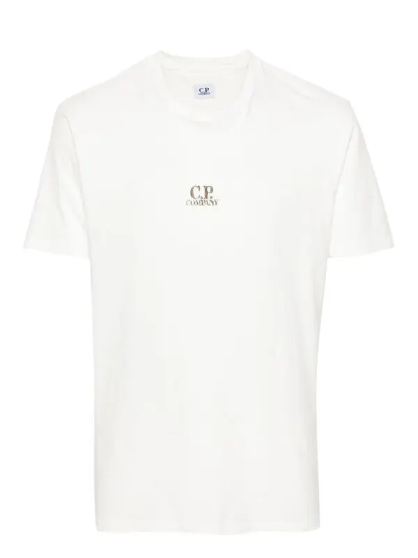 C.P. COMPANY Logo-print Cotton T-shirt - White