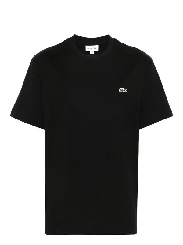 Lacoste Logo-patch Cotton T-shirt - Black