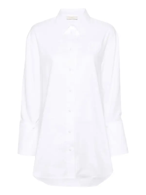 TWINSET Logo-patch Detachable-cuffs Shirt - White