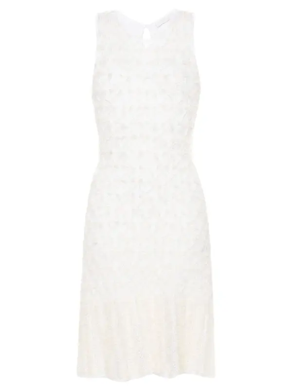 Chloé Frayed Mini Dress - Neutrals