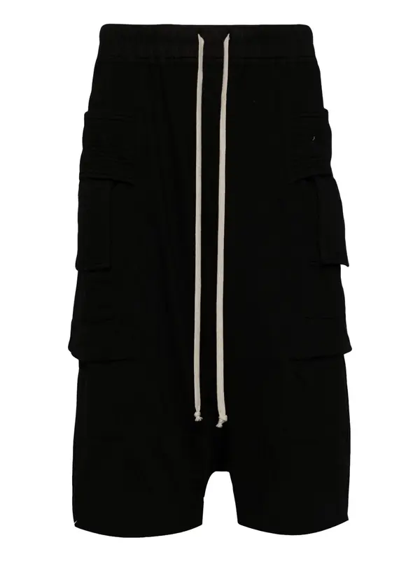 Rick Owens Jersey Cargo Shorts - Black