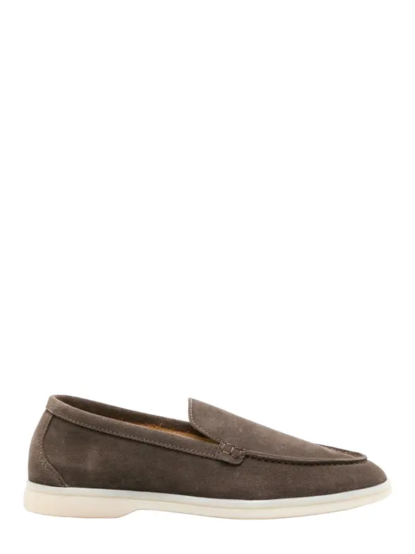SCAROSSO Ludovica Suede Loafers - Neutrals