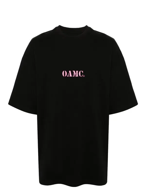 OAMC Logo-print Cotton T-shirt - Black