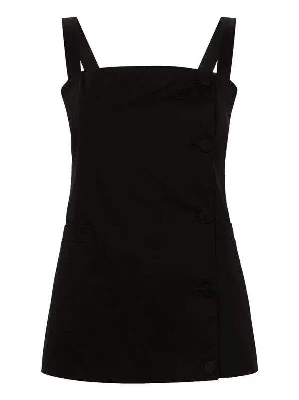 Fabiana Filippi Square-neck Buttoned Blouse - Black