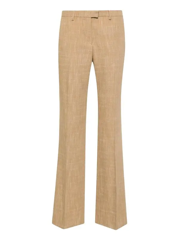 Etro Slub-texture Tailored Trousers - Brown