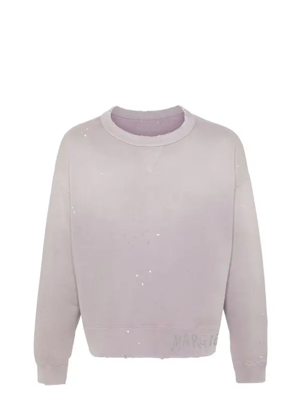 MAISON MARGIELA Cotton French Terry Sweatshirt - Purple