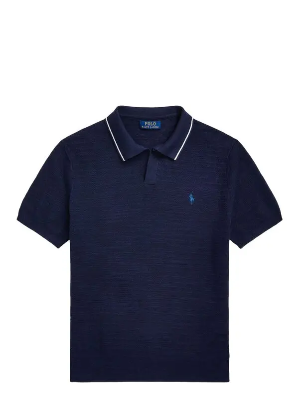 Polo Ralph Lauren Jonny Logo-embroidered Textured Jumper - Blue