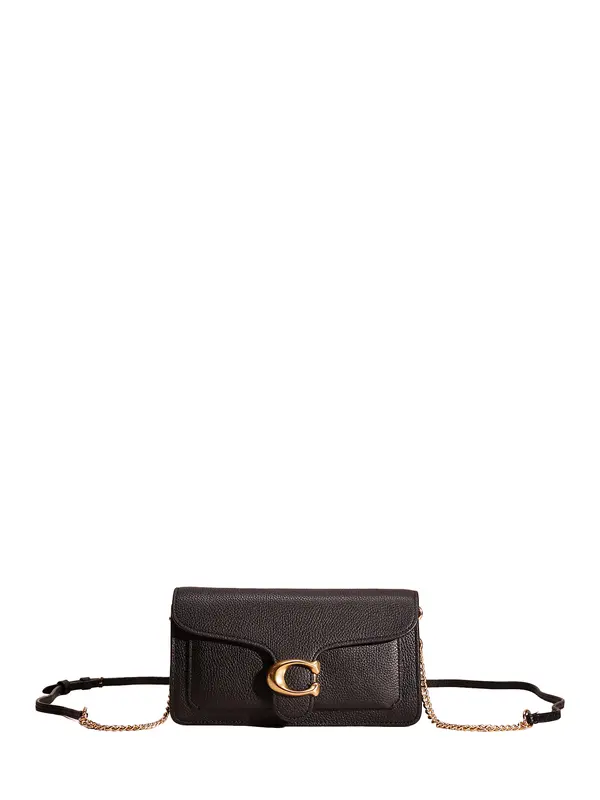 COACH Tabby Chain Clutch - Brass/black