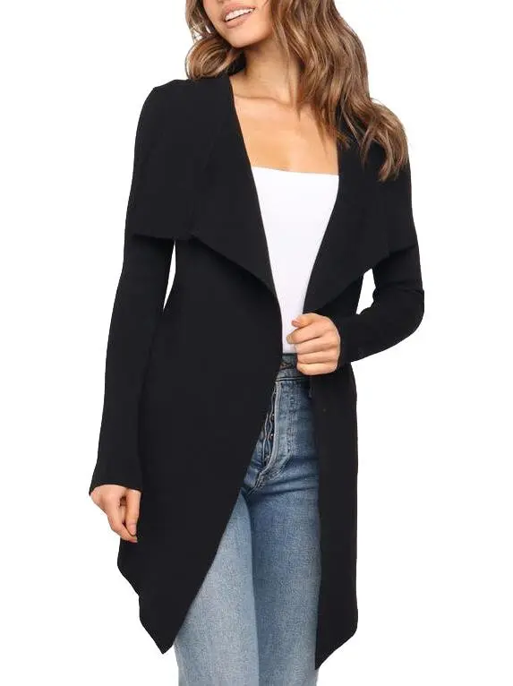 PETAL & PUP Zimmer Tie Waist Cardigan - Black