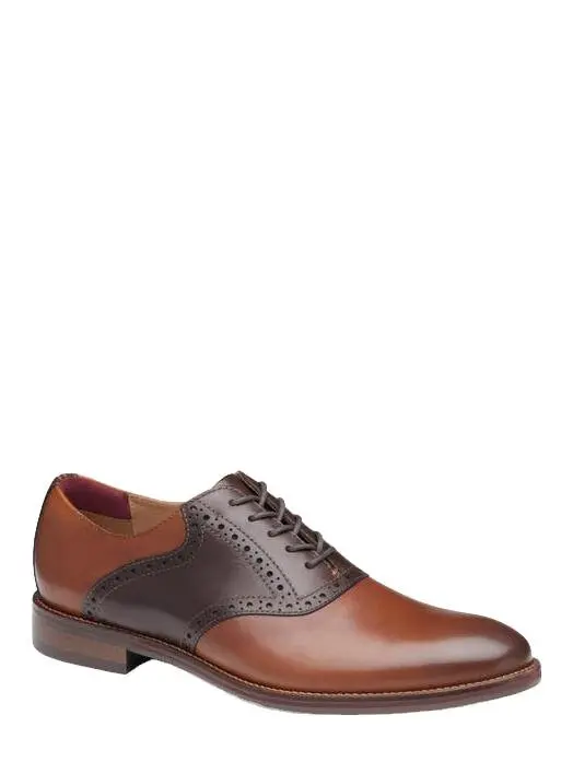 Johnston & Murphy Conard 2.0 Saddle Shoe - Tan/ Mahogany Full Grain