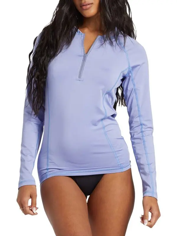 BILLABONG Core Half Zip Long Sleeve Rashguard - Cosmic Blue
