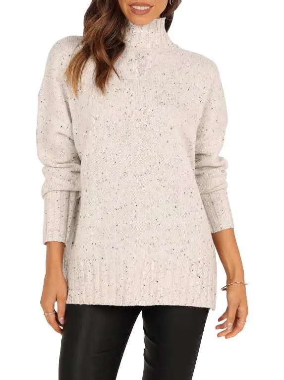 PETAL & PUP Conny Tweed Wool-blend Sweater - White