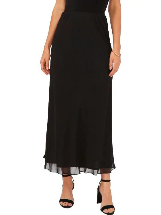 Chaus A-line Chiffon Skirt - Black