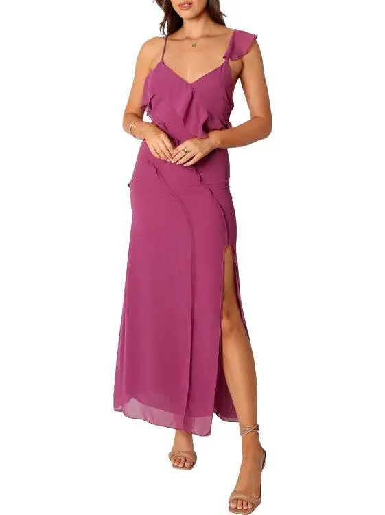 PETAL & PUP Stephy Ruffle Maxi Dress - Purple