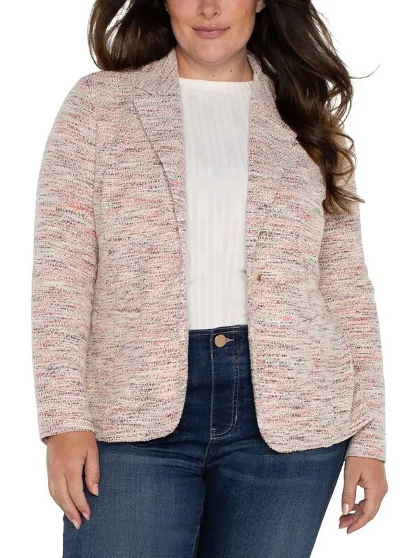 LIVERPOOL Bouclé Fitted Blazer - Lava Flw Boucle