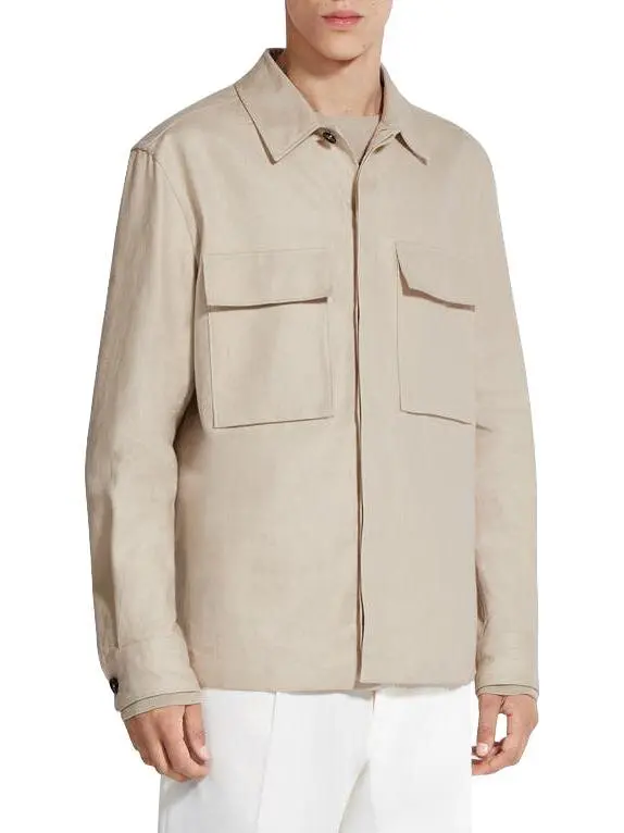 Zegna Oasi Linen Twill Overshirt - Iuta Beige