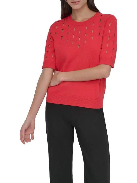 Dkny Cutout Detail Sweater - Watermelon