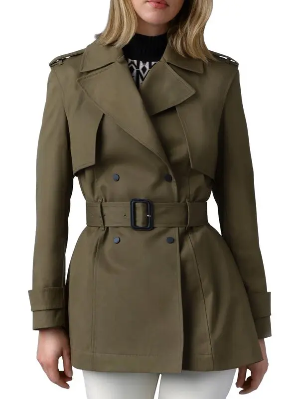 Mackage Adva Water Repellent Trench Coat - Light Military