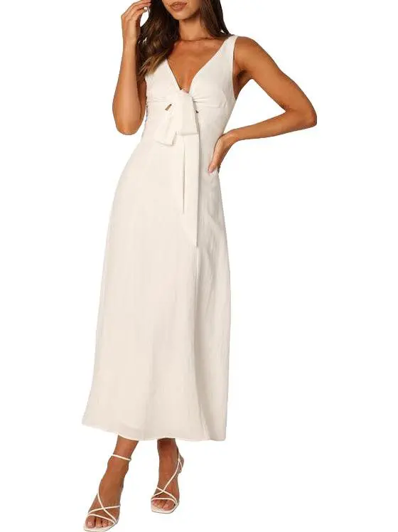PETAL & PUP Archer Sleeveless Midi Dress - White