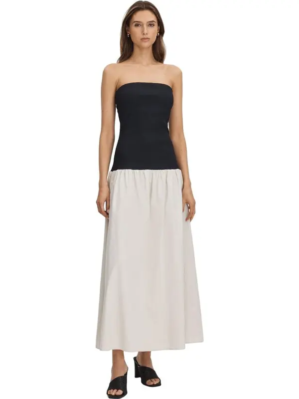 Anna Quan Amyra Drop Waist Maxi Dress - Black/grey