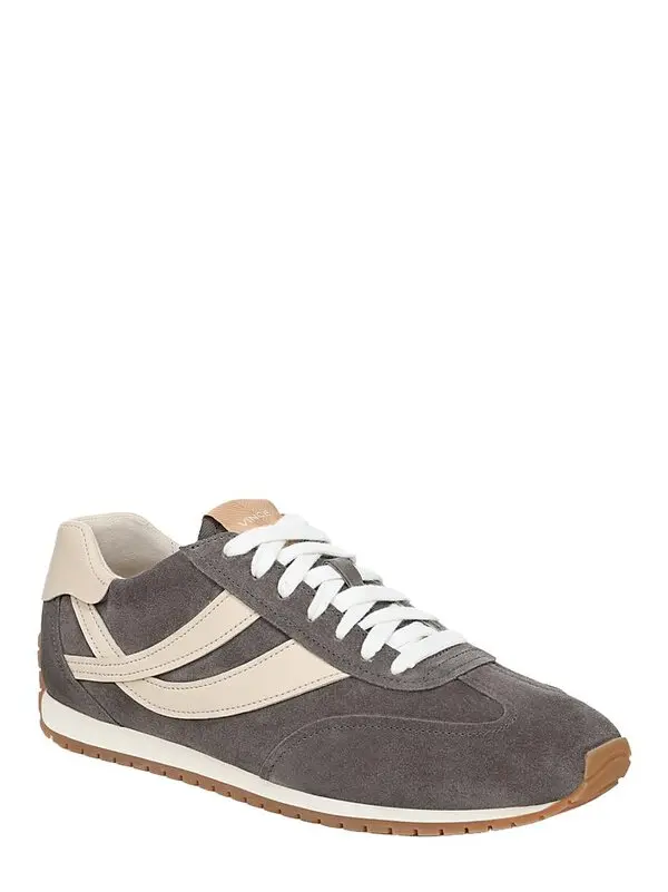 Vince Oasis Runner-m Lace Up Sneakers - Bark Grey