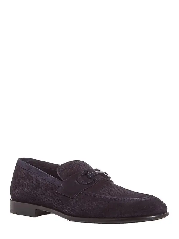 FERRAGAMO Foster Suede Loafers - Navy